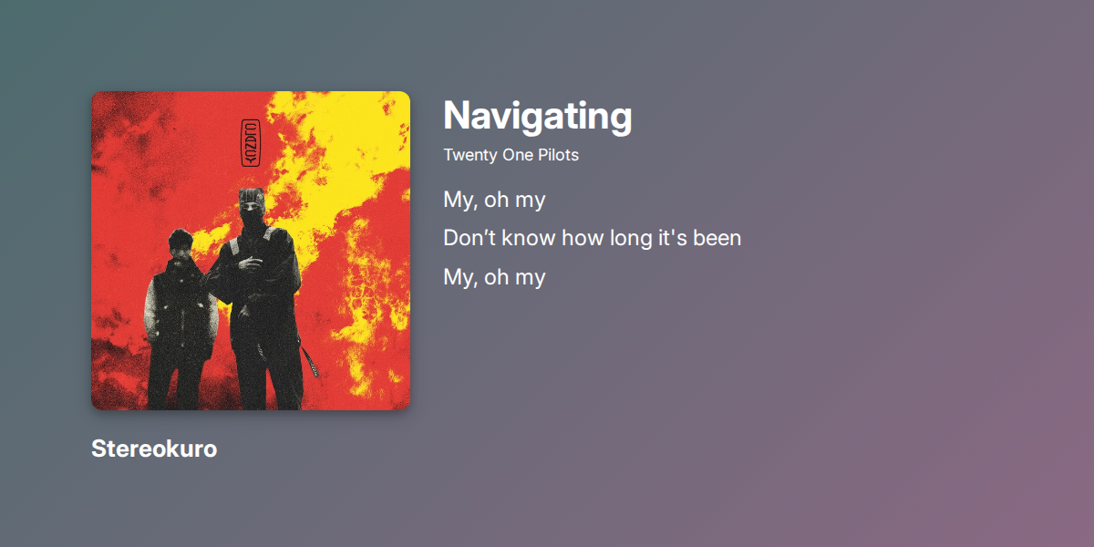 Twenty One Pilots - Navigating lyric from Clancy | Stereokuro