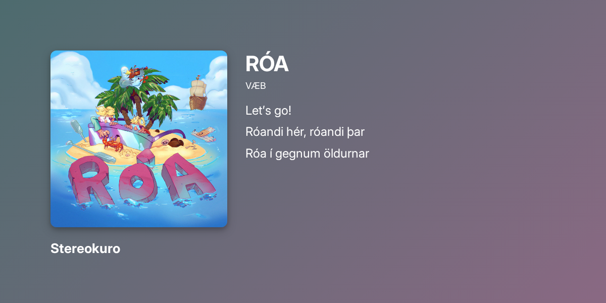 VÆB - RÓA lyric from RÓA | Stereokuro